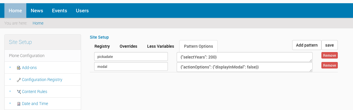 Customizing Javascript Pattern Settings In Plone 5 —